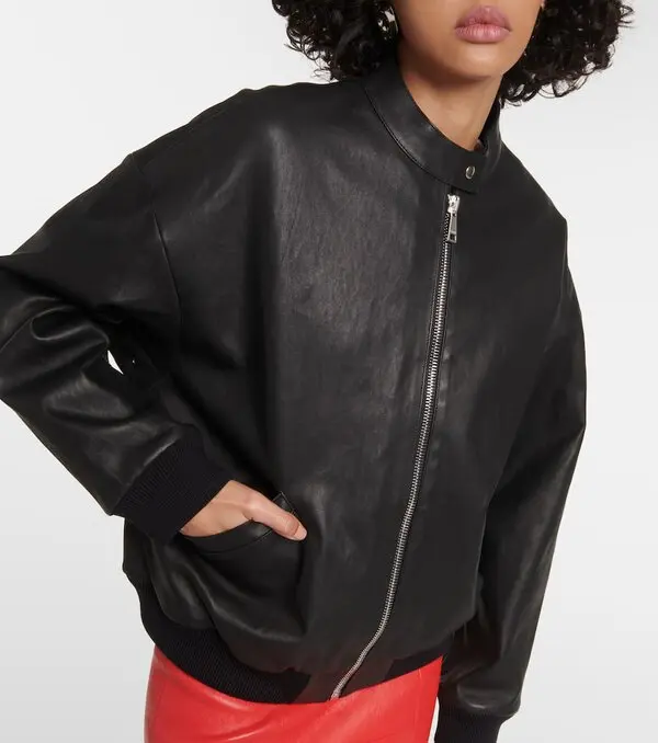 Stouls Pharrell Leather Bomber Jacket