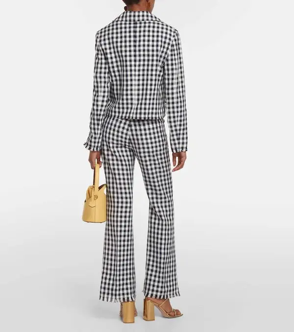 Etro Gingham Cropped Blazer