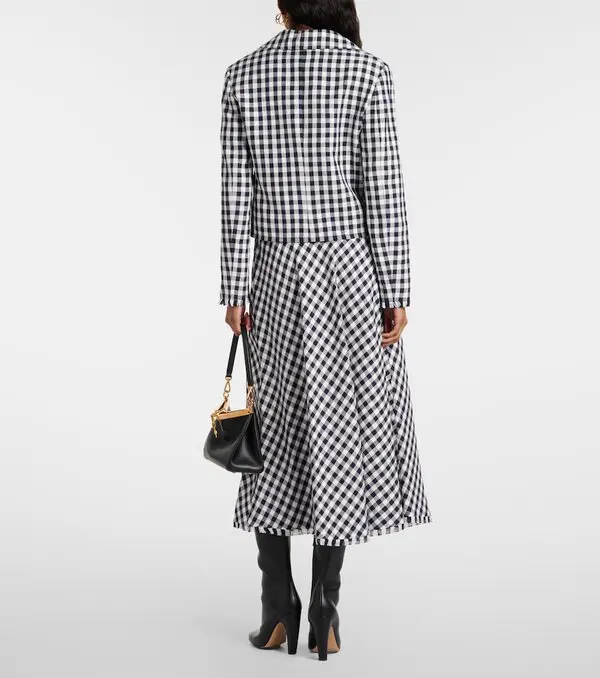 Etro Gingham Cropped Blazer - Black