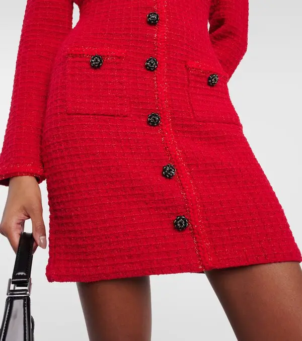 SELF-PORTRAIT Bow-detail Knitted Minidress