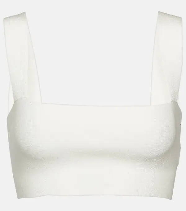 Victoria Beckham Square-neck Cropped Top - White