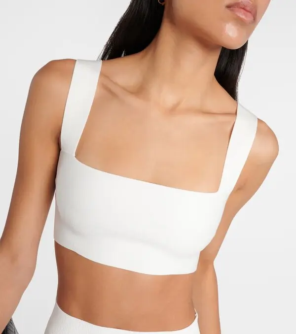 Victoria Beckham Square-neck Cropped Top - White
