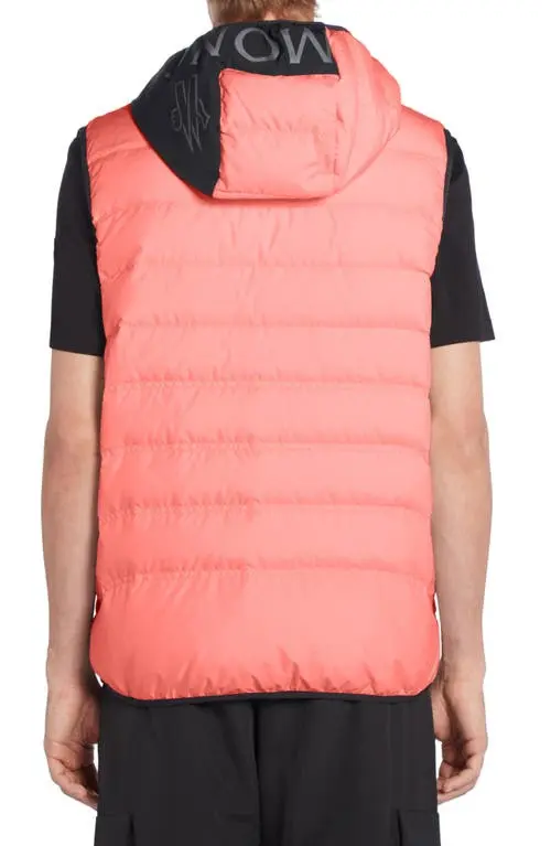 Moncler Nubiera Hooded Down Vest - Desert Rose