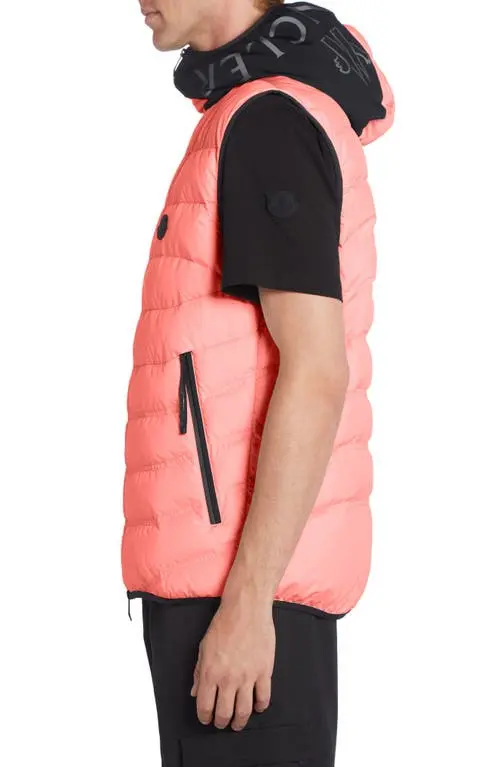 Moncler Nubiera Hooded Down Vest - Desert Rose