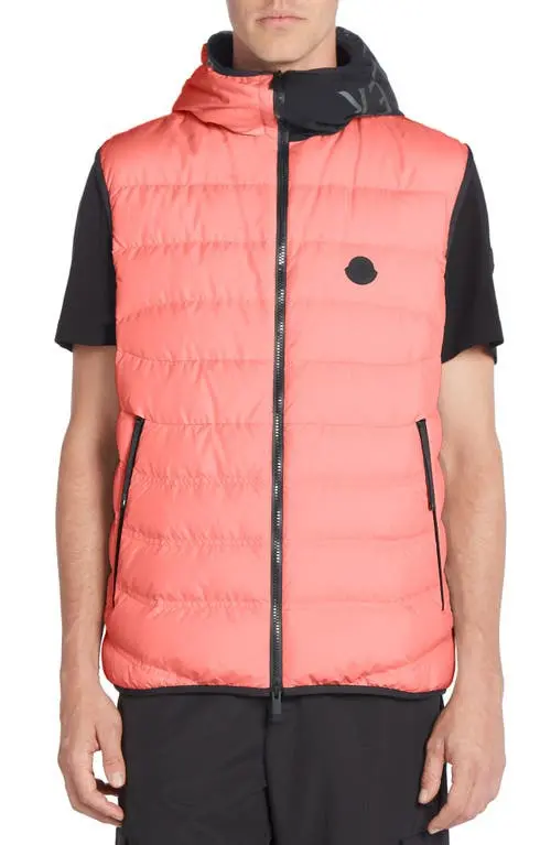 Moncler Nubiera Hooded Down Vest - Desert Rose