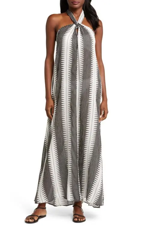 Elan Halter Neck Cover-up Maxi Dress