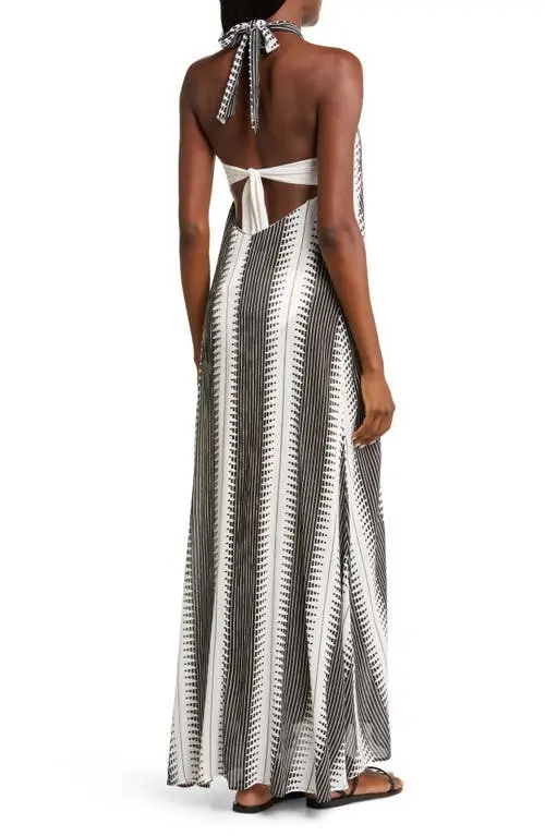 Elan Halter Neck Cover-up Maxi Dress