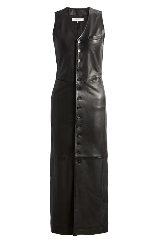 chinese dress ladies Simkhai Juliette Black Sleeveless Leather Mini Dress main image 1