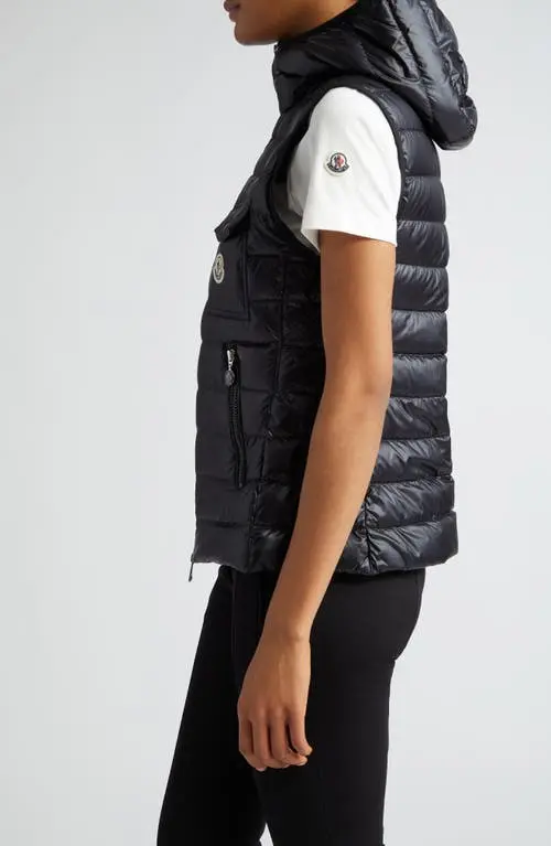 Moncler Glygos Hooded Down Vest - Black