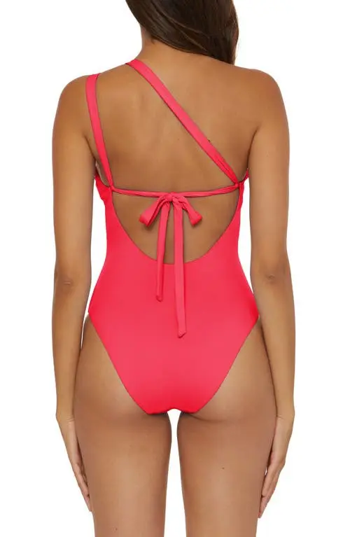 SOLUNA One-shoulder Cutout One-piece Swimsuit - Geranium