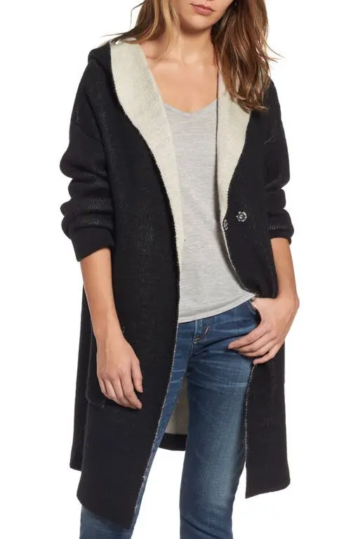 Blanknyc Hooded Knit Cardigan