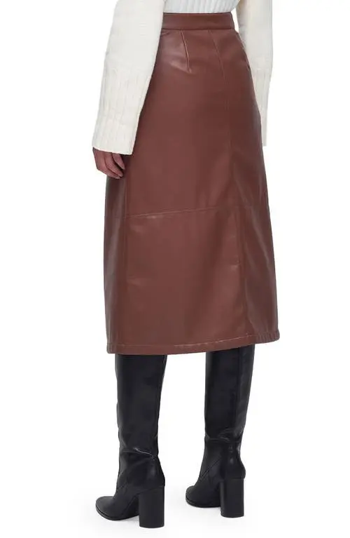Barbour Alberta Faux Leather Midi Skirt