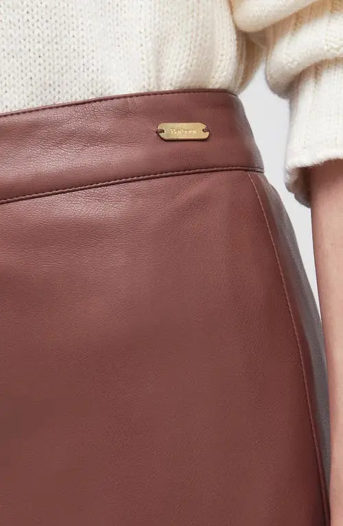 Barbour Alberta Faux Leather Midi Skirt