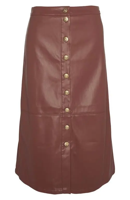Barbour Alberta Faux Leather Midi Skirt