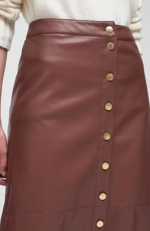 Barbour Alberta Faux Leather Midi Skirt