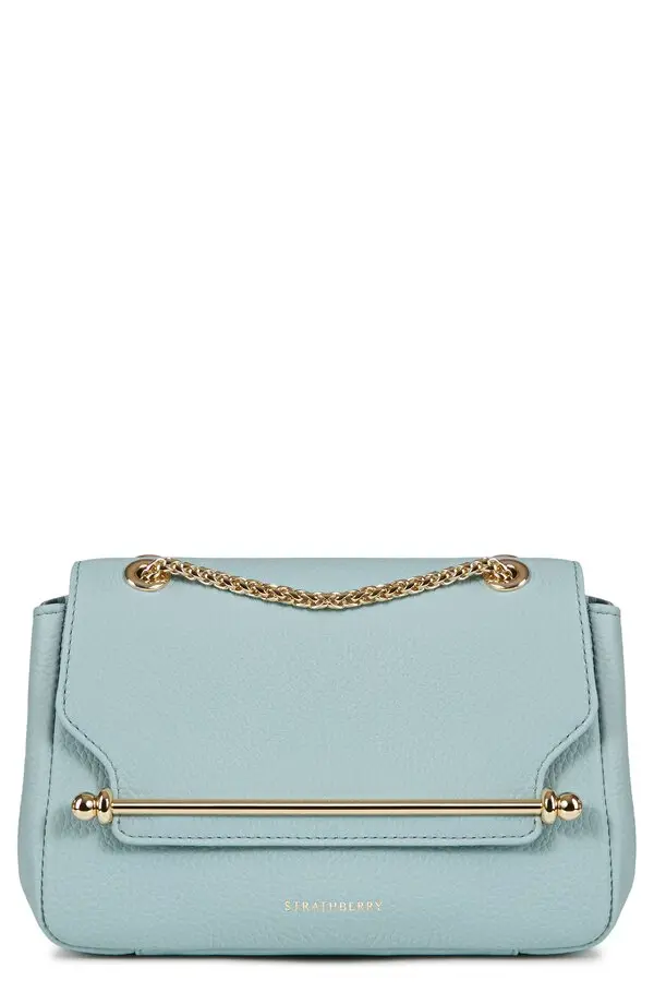 Strathberry Mini Soft Leather East/west Shoulder Bag - Duck Egg Blue