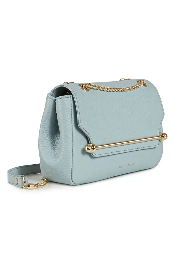 Strathberry Mini Soft Leather East/west Shoulder Bag - Duck Egg Blue