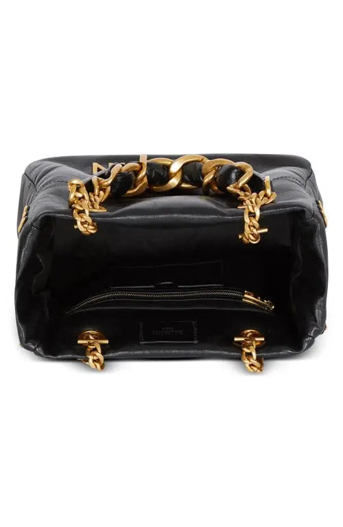 Balmain Small 1945 Soft Crinkle Leather Tote