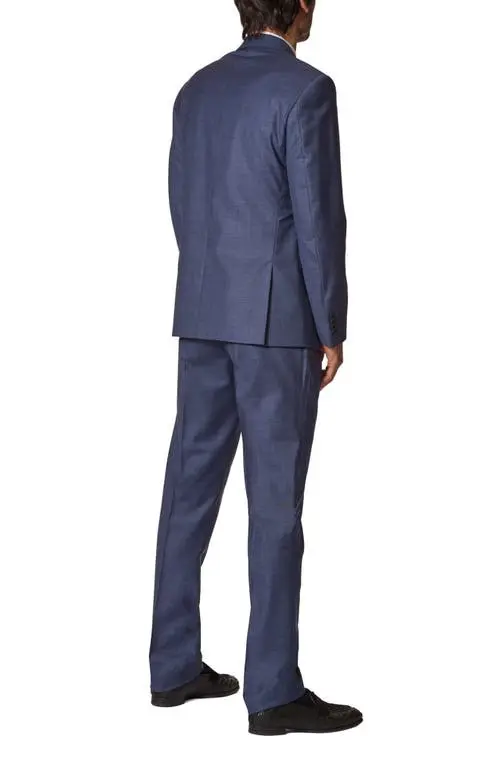 Jb Britches Sartorial Classic Fit Stretch Wool Suit - Blue