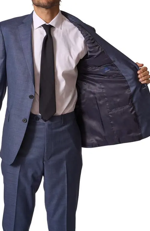 Jb Britches Sartorial Classic Fit Stretch Wool Suit - Blue