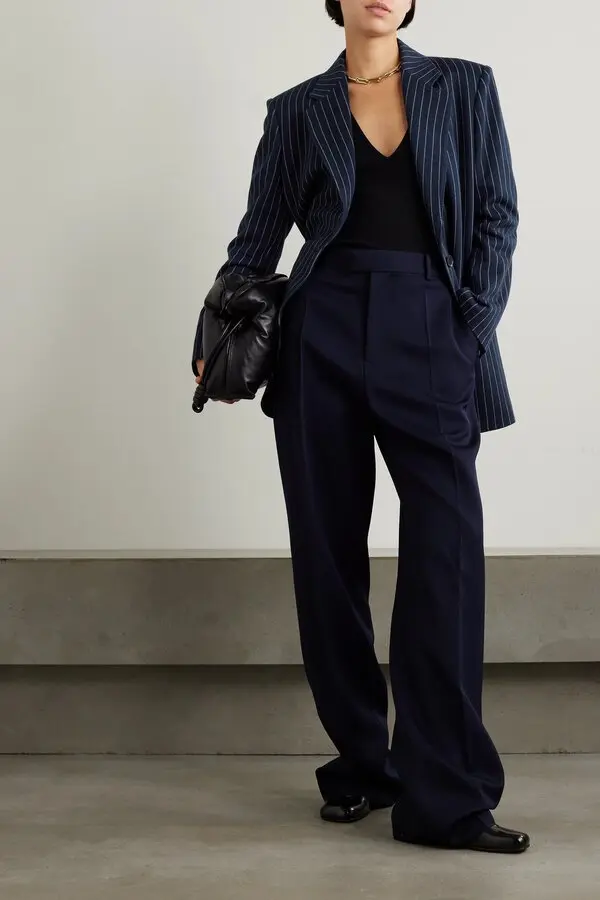 Max Mara Aceri Pinstriped Blazer
