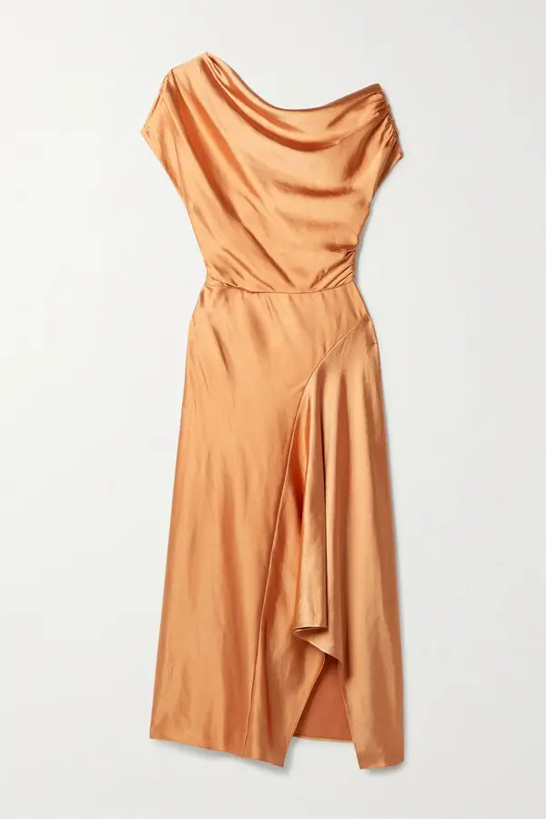 knee length dresses for ladies A.L.C. | Penny Satin Midi Dress