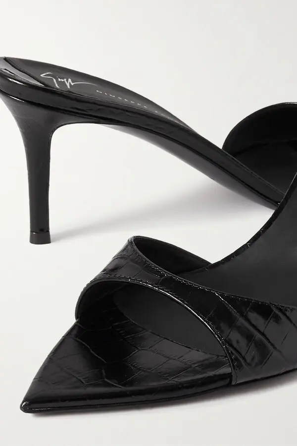 GIUSEPPE ZANOTTI Quasimodo Croc-effect Leather Sandals