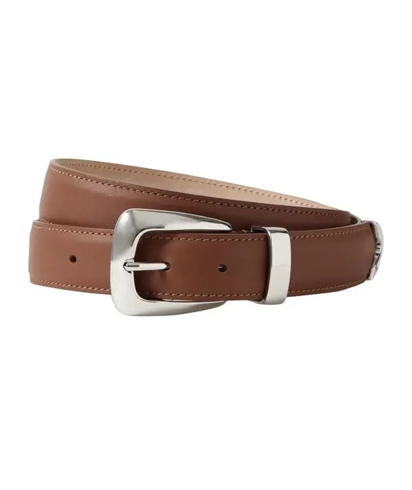 Khaite Benny Leather Belt - Brown