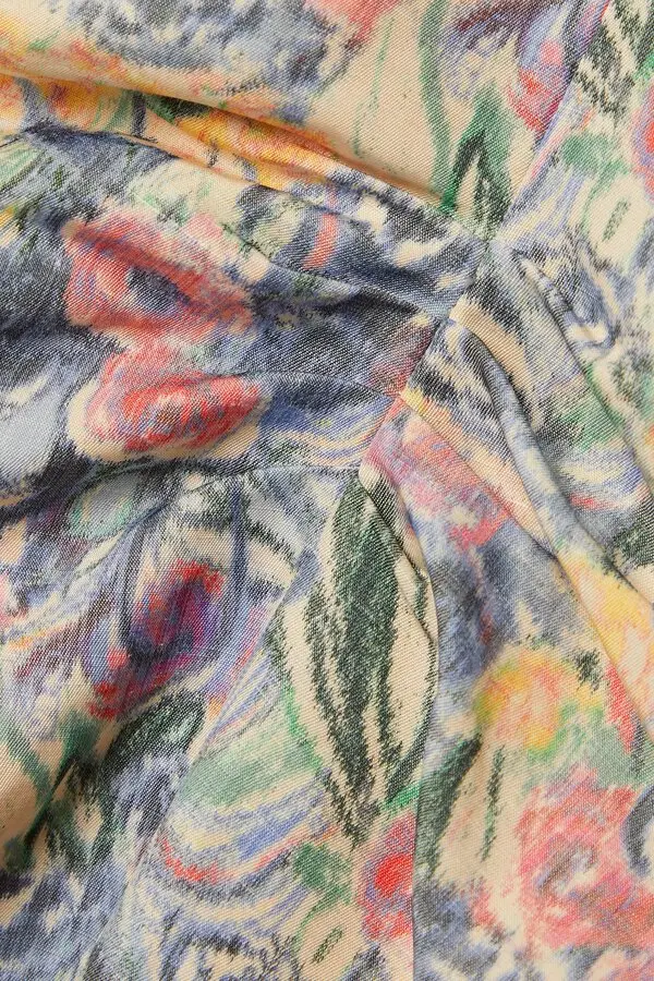 MARKARIAN Palma Floral-print Linen-blend Midi Dress - Multi
