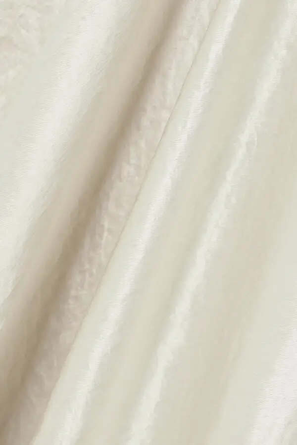 ABADIA Yara Hammered-satin Gown - Silver