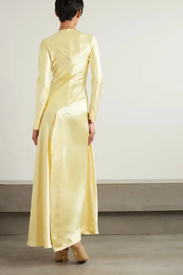 ABADIA - Abadia Yara Hammered-satin Gown