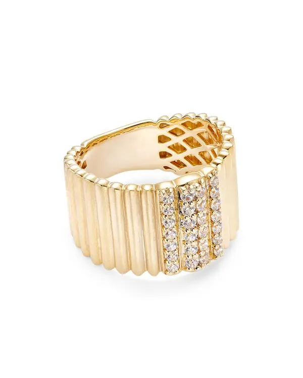 Bloomingdale'S 14k Yellow Diamond Statement Ring 0.30 Tcw