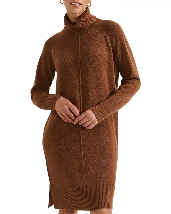 Hobbs London Nessa Knit Sweater Dress In Toffee 59% Off