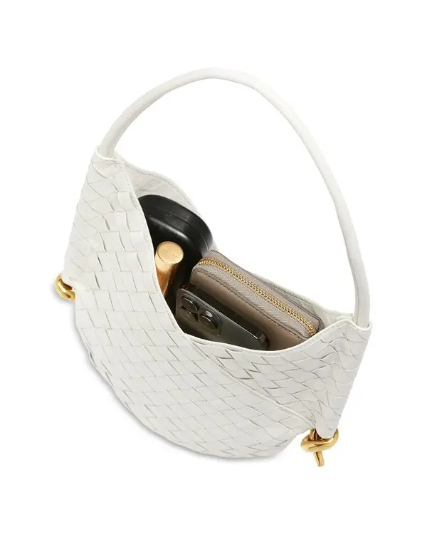 Bottega Veneta Solstice Intrecciato Shoulder Bag - Sand