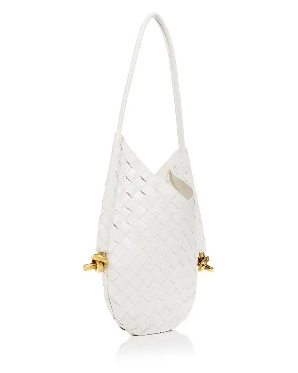 Bottega Veneta Solstice Intrecciato Shoulder Bag - Sand