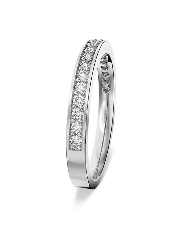 SWAROVSKI Rare Pave Stack Ring In Rhodium Plated