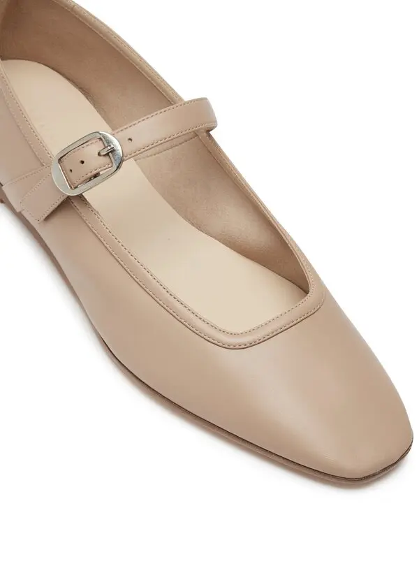 Le Monde Beryl Lea Leather Mary Jane Ballet Flats