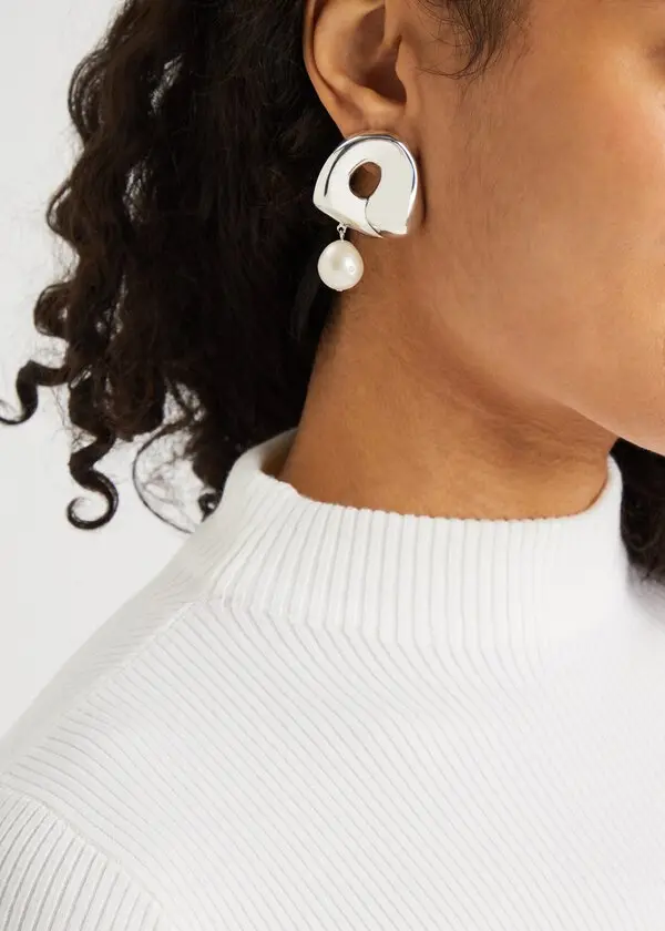 Agmes X Simone Bodmer-turner Sandra Large Sterling Drop Earrings
