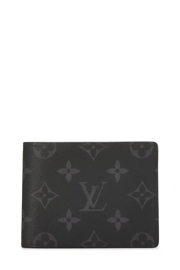 LOUIS VUITTON Monogram Eclipse Slender Wallet - Black