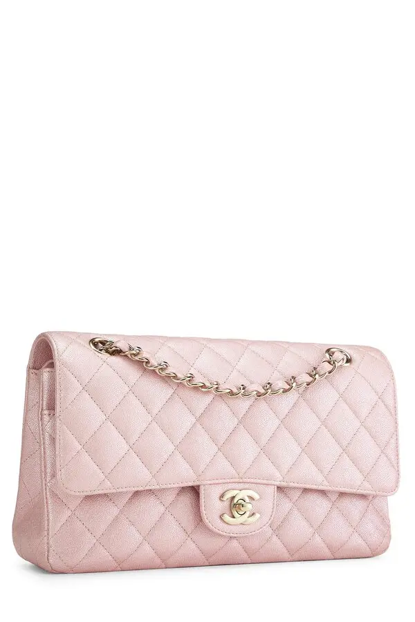 Chanel Iridescent Quilted Caviar Classic Double Flap Medium