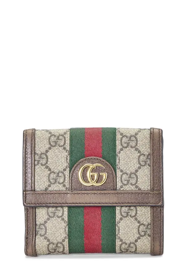 Gucci Original Gg Supreme Ophidia French Wallet - Brown