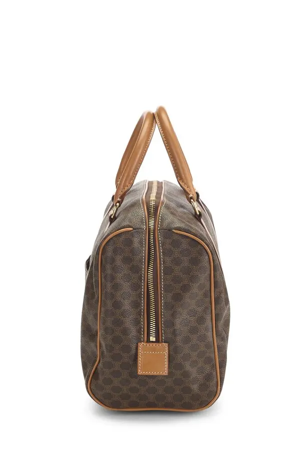 Celine Coated Canvas Macadam Handbag - Brown