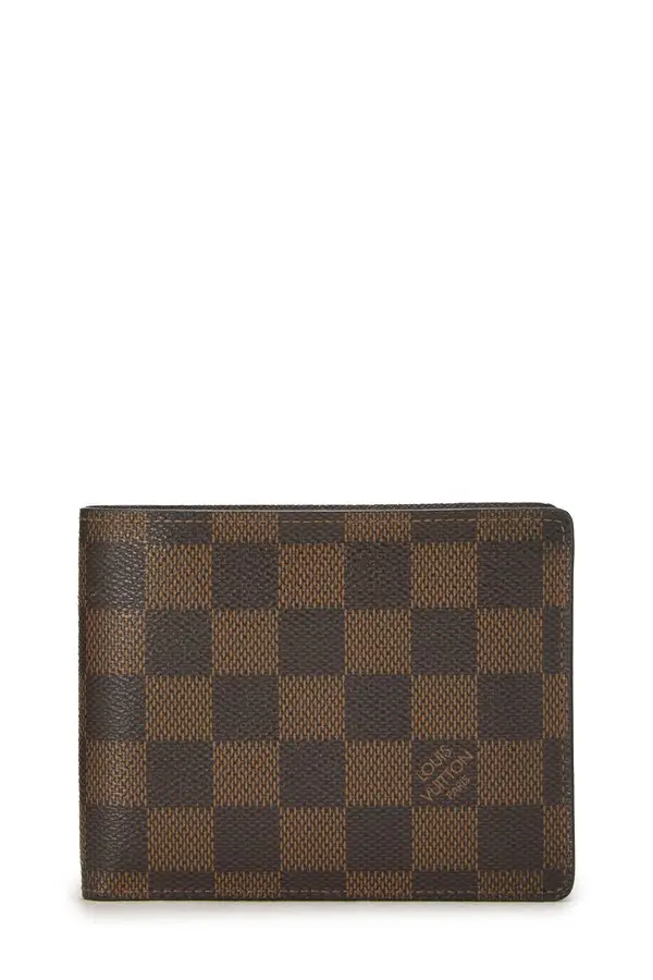 LOUIS VUITTON Damier Ebene Florin Wallet - Brown