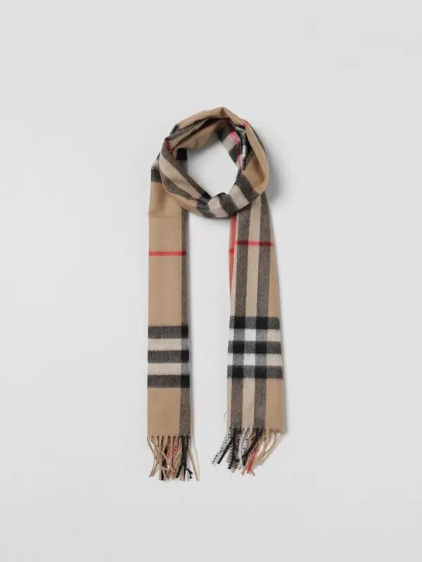 Burberry Check Cashmere Scarf - Beige