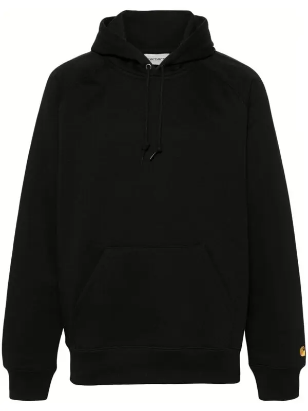 Carhartt Work In Progress Logo-print Cotton-blend Hoodie - Black