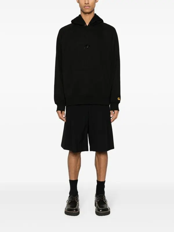Carhartt Work In Progress Logo-print Cotton-blend Hoodie - Black