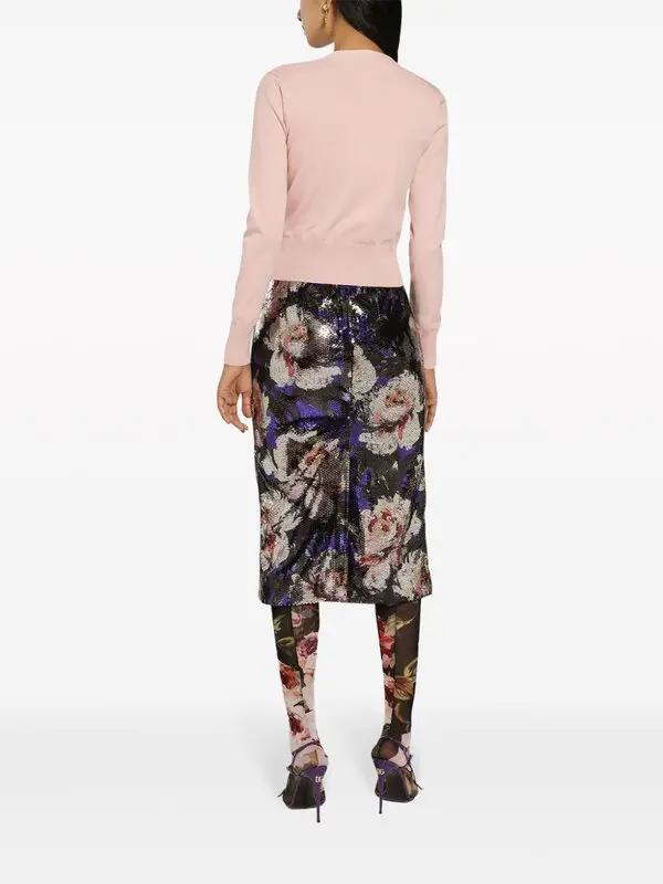 Dolce & Gabbana Sequin-embellished Midi Skirt - Purple