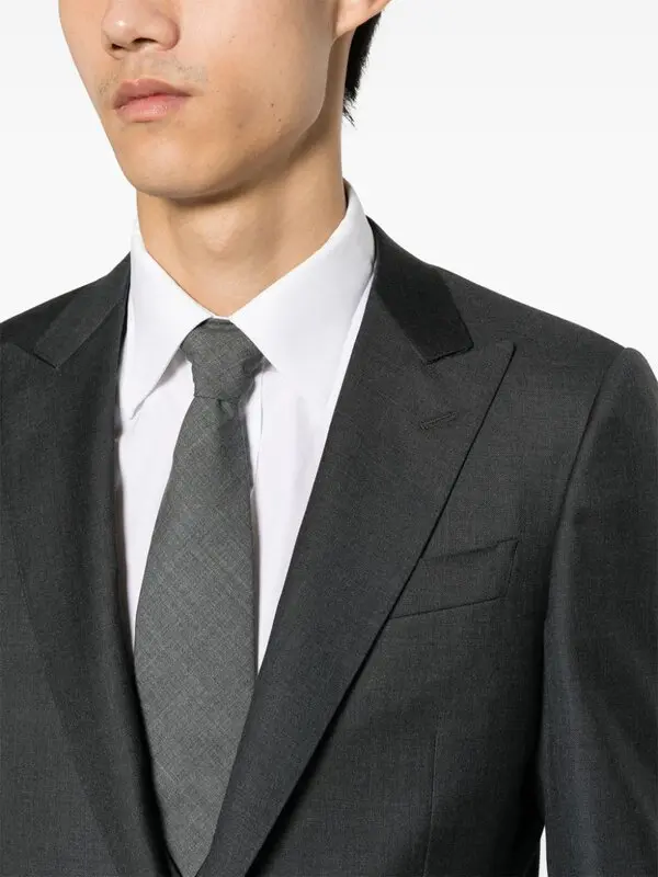 Canali Single-breasted Wool Suit - Grey