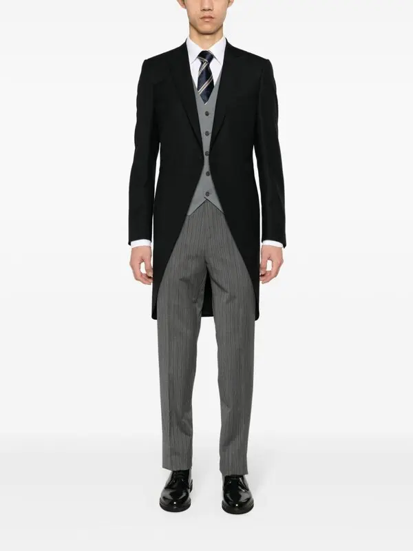 Canali Single-breasted Wool Suit - Black