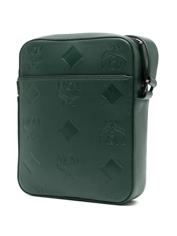 Mcm Mini Klassic Monogram Leather Crossbody Bag